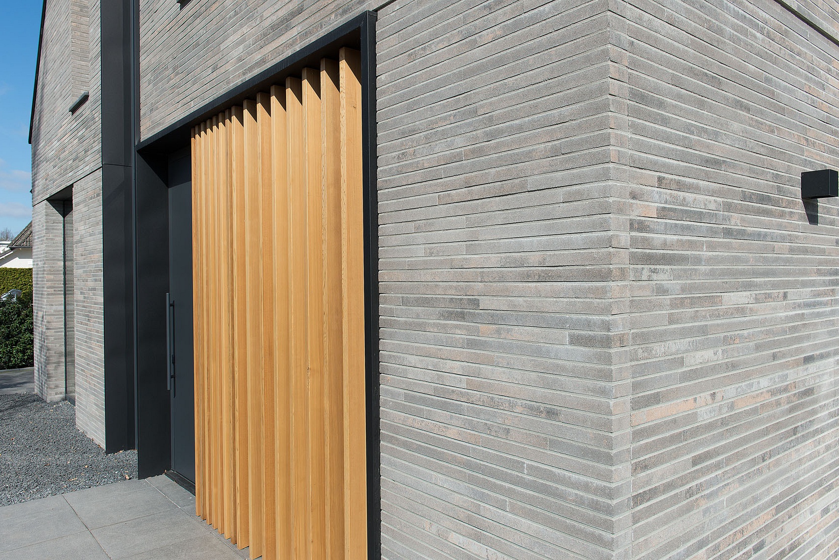 Gevel | Luxe Woning met Canadian Blue gevel | MBI De Steenmeesters